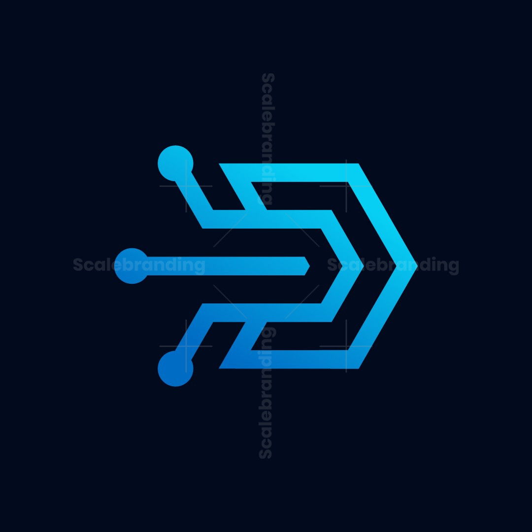 Letter D Tech Logo | Scalebranding