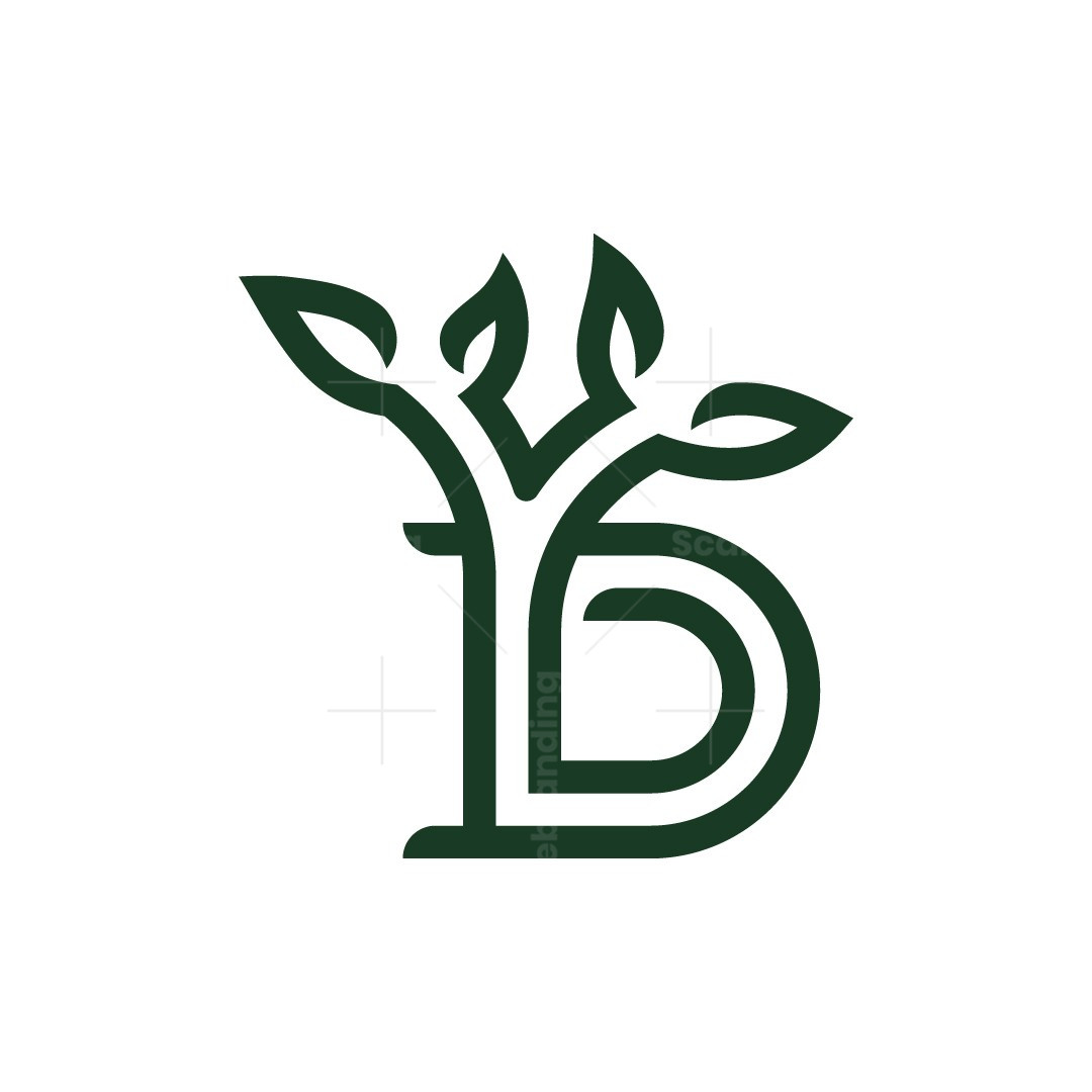 Letter D Tree Logo | Scalebranding