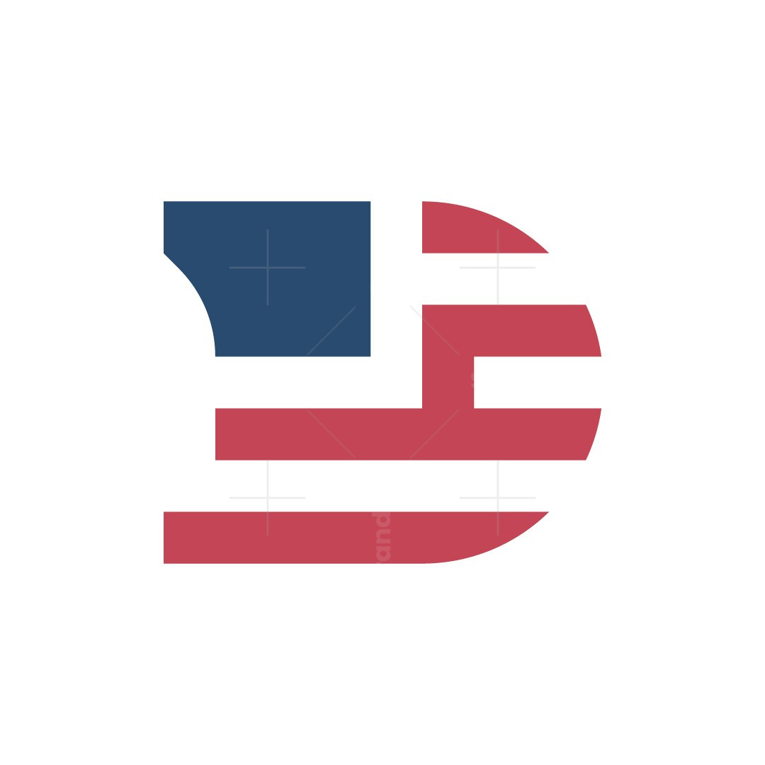 Letter D US Flag Logo | Scalebranding