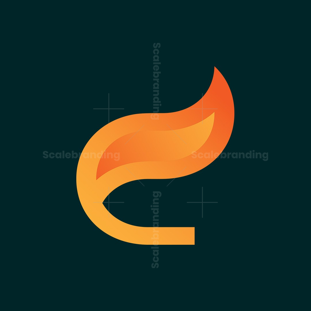 E Flame Logo Letter Flame For Logo Company. Letter E F G H Logo Flame