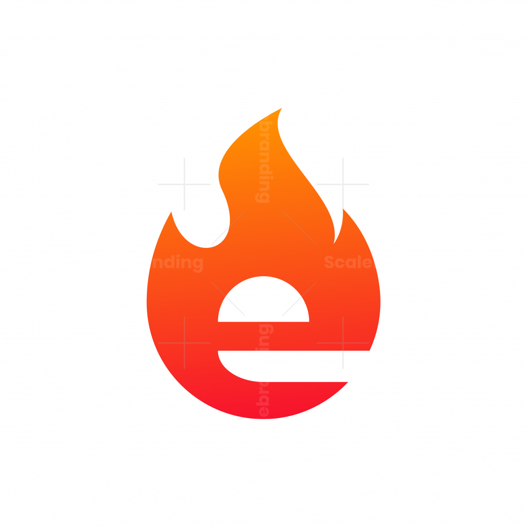 Letter E Flames Logo | Scalebranding