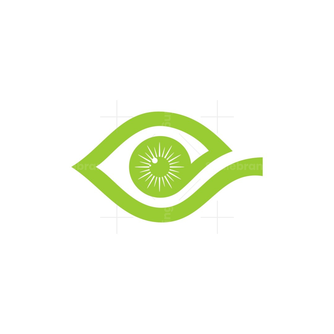 Letter E Leaf Eye Logo | Scalebranding