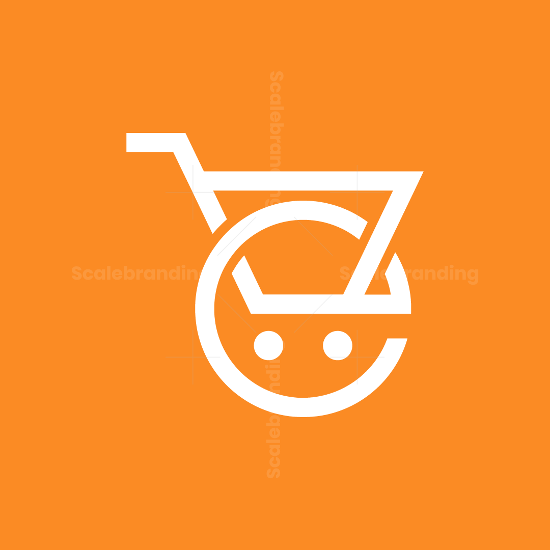 Letter E Shopping Cart Logo With A Modern Look | Scalebranding
