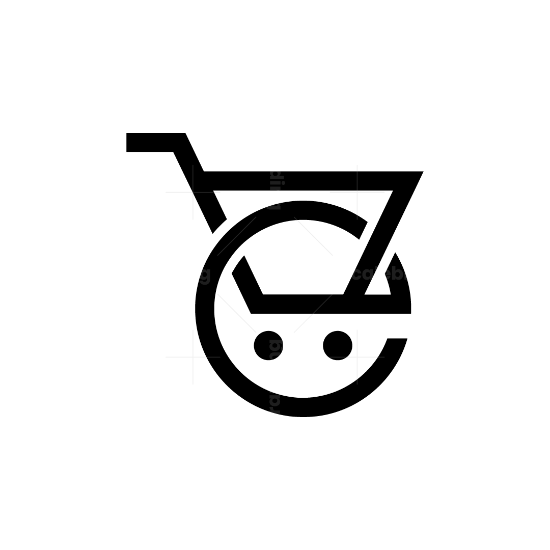 Letter E Shopping Cart Logo With A Modern Look | Scalebranding