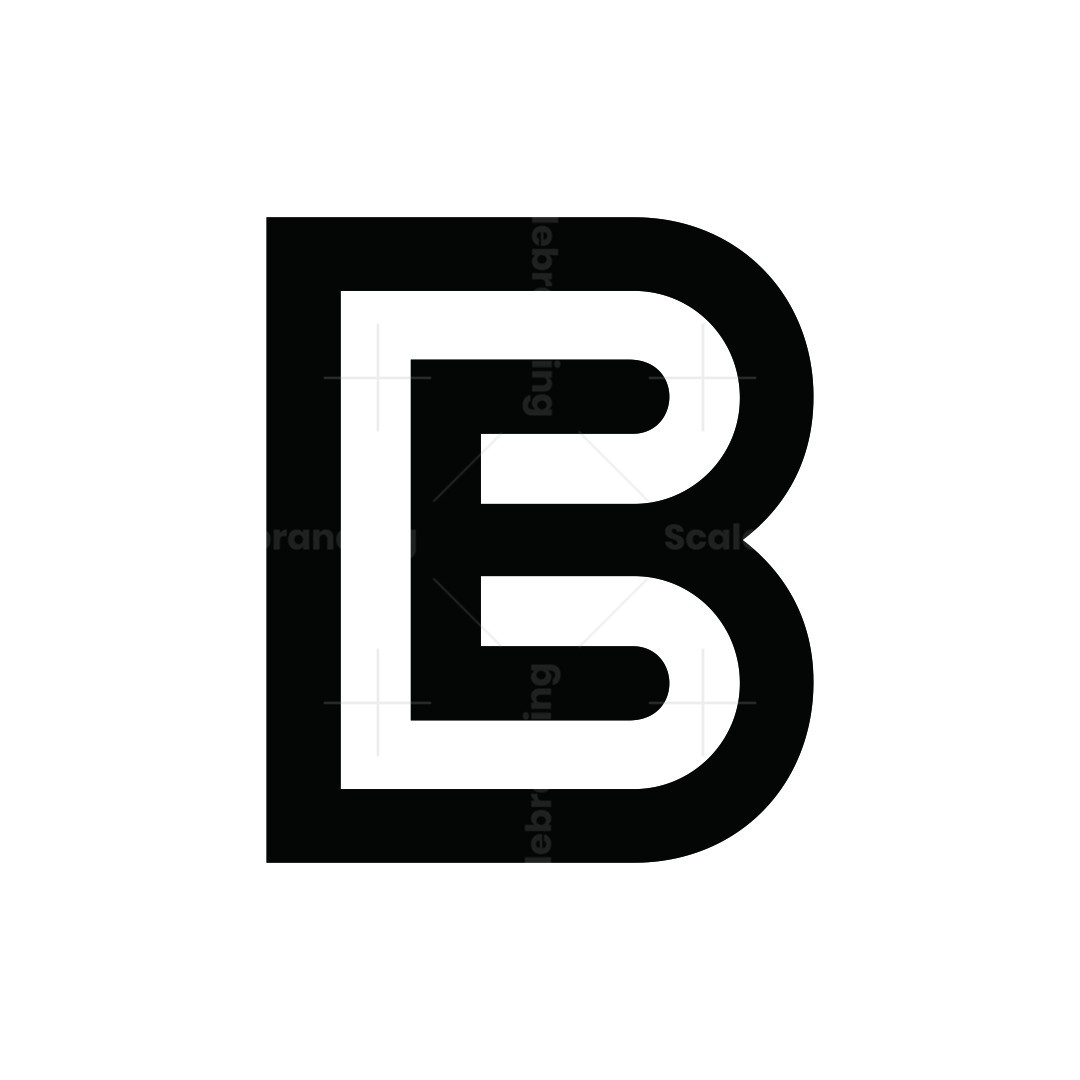 Black Eb Logo Modern And Simple Letter EB Logo, Suitable For Any