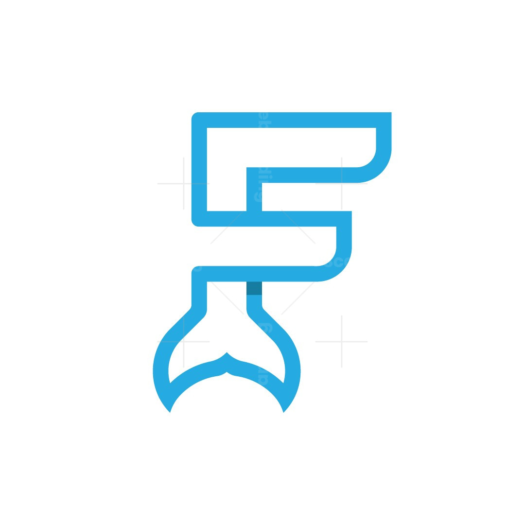 Letter F Fish Logo | Scalebranding
