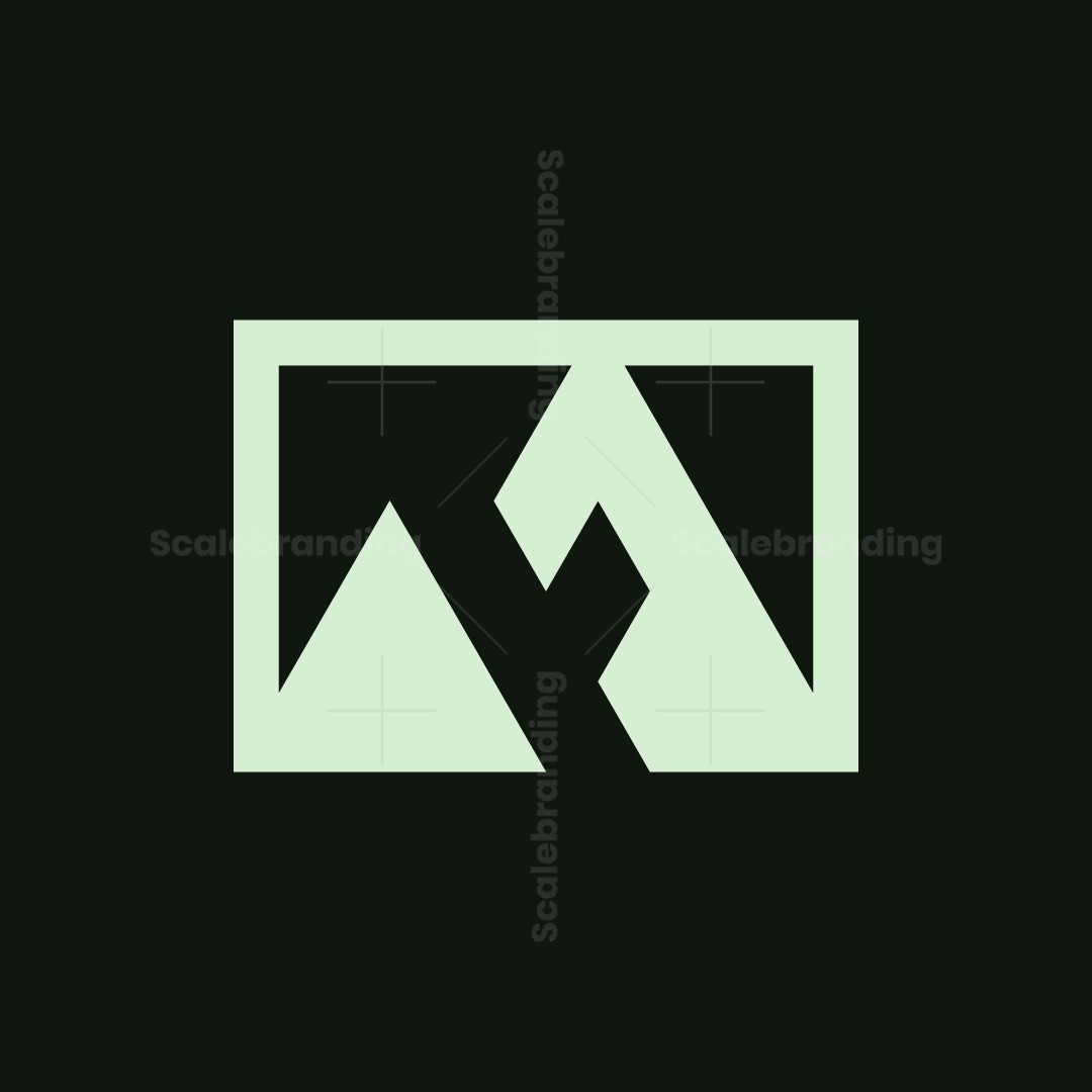Letter F Frame Mountain Logo | Scalebranding