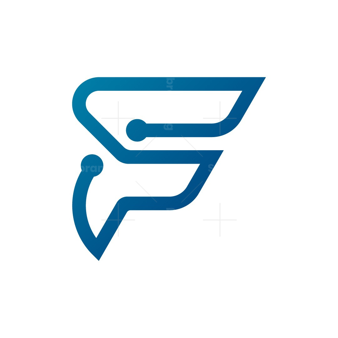 Letter F Tech Logo | Scalebranding