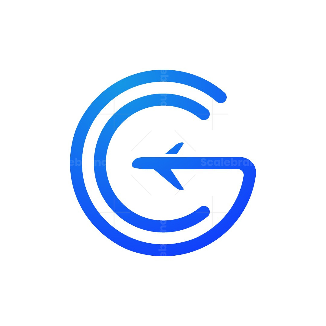 Letter G, GC, or CG Plane Logo | Scalebranding