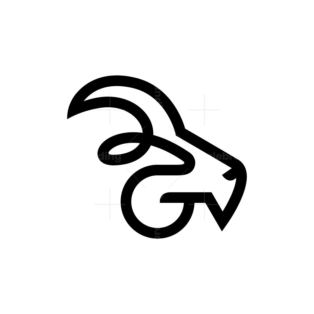 Letter G Goat Logo Goat Head Logo | Scalebranding