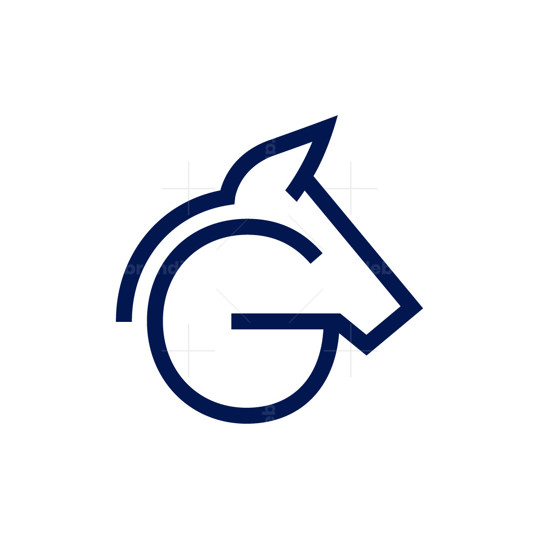Blue Stallion Logo Letter G Horse Logo | Scalebranding