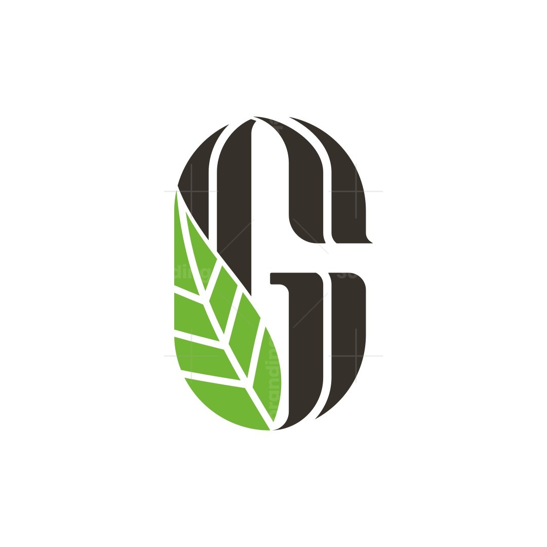 letter G leaf logo | Scalebranding
