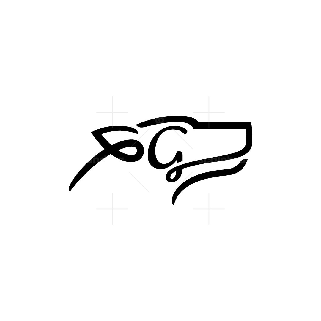 Black Head Wolf Logo Letter G Wolf Logo | Scalebranding