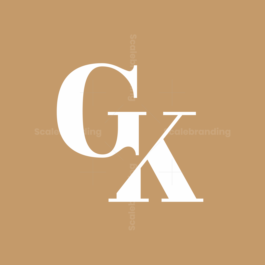 Letter G K Monogram Elegant Logo | Scalebranding