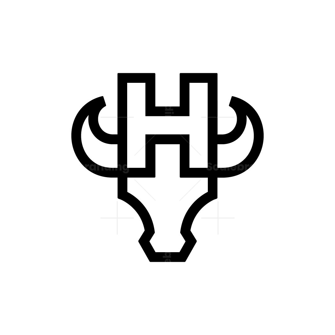 Letter H Bull Logo | Scalebranding