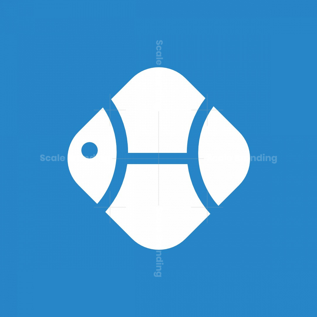 Letter H Fish Logo | Scalebranding