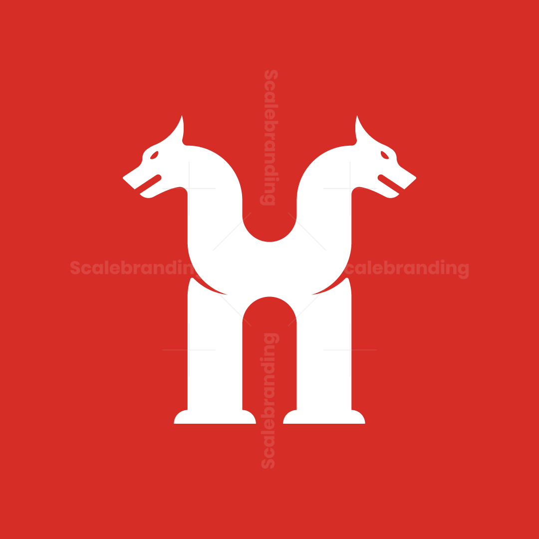 Letter H Hydra Dragon Logo | Scalebranding