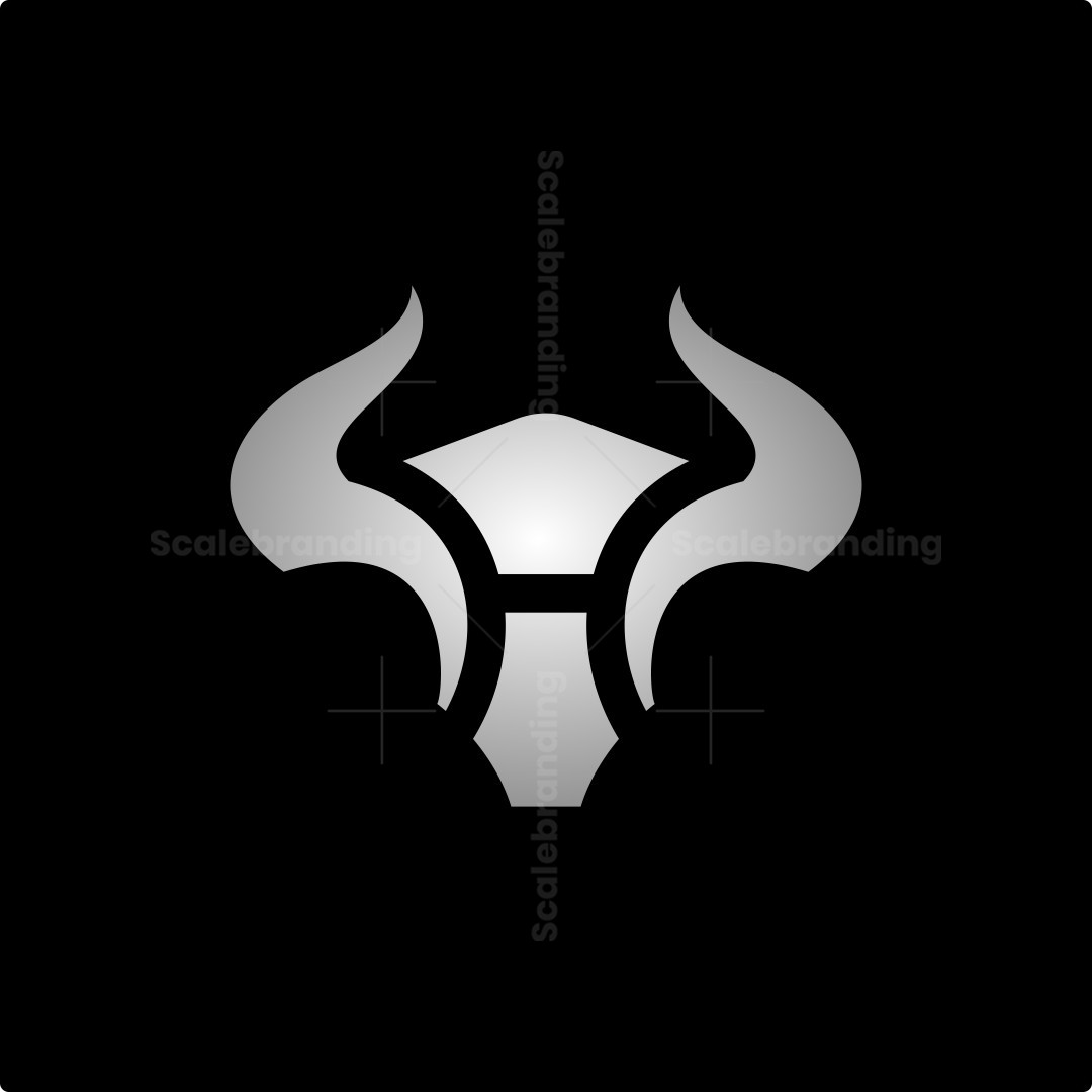 Letter H Silver Bull Head Logo | Scalebranding