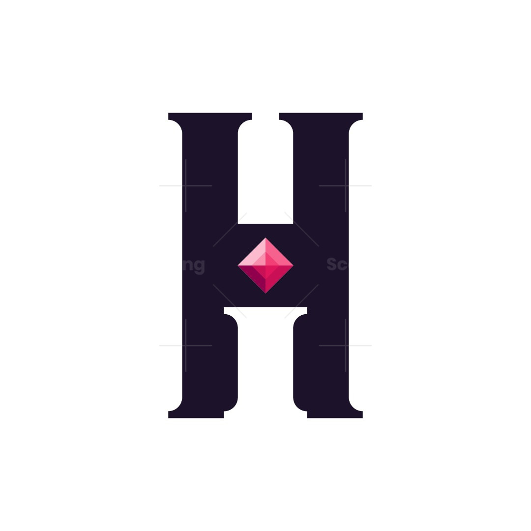 Letter HI Gem Logo | Scalebranding