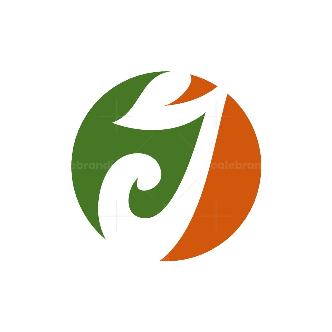 letter J leaf logo | Scalebranding