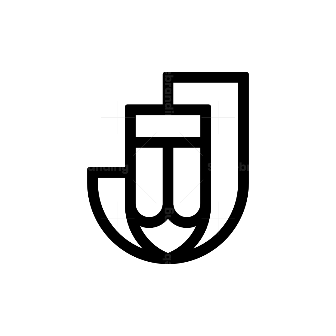 Letter J Pencil Stationery Tool Logo | Scalebranding