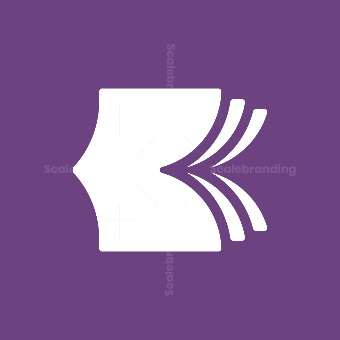 Letter K Book Modern Logo | Scalebranding