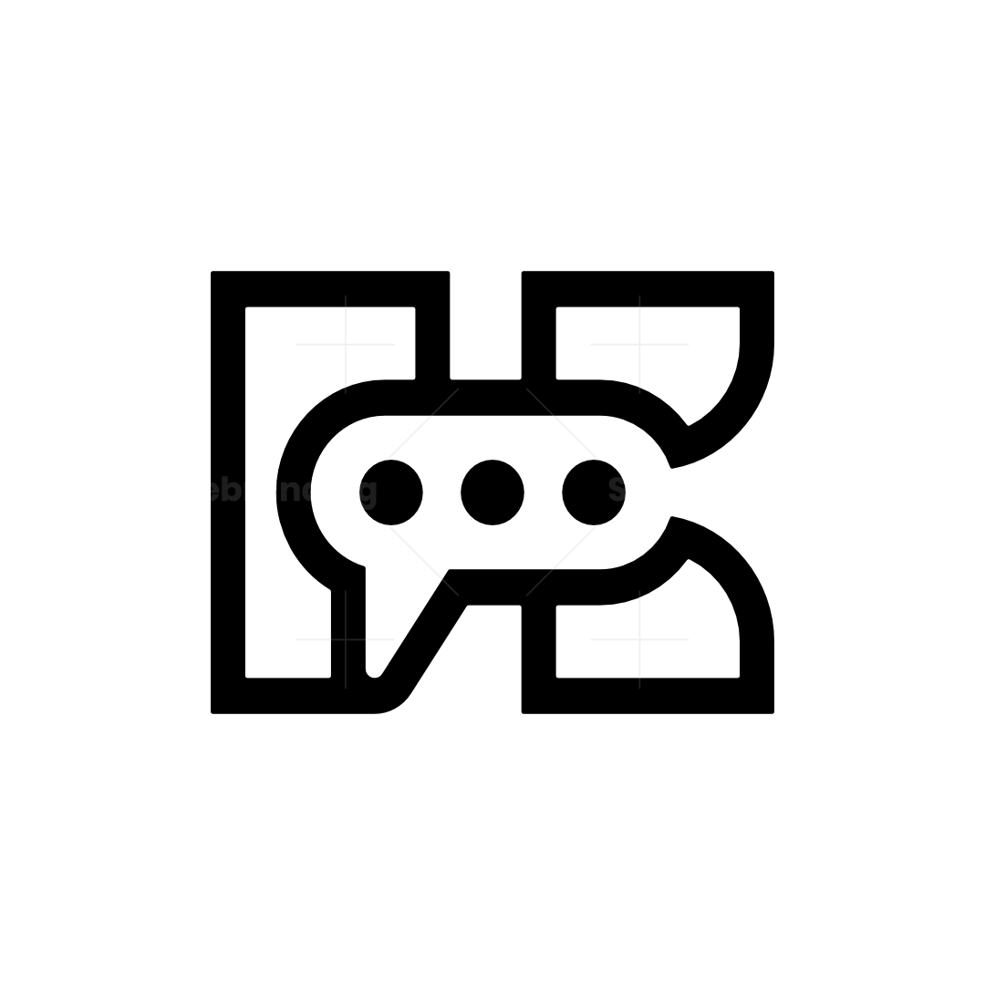 Letter K Chat Bubble Communication Logo | Scalebranding