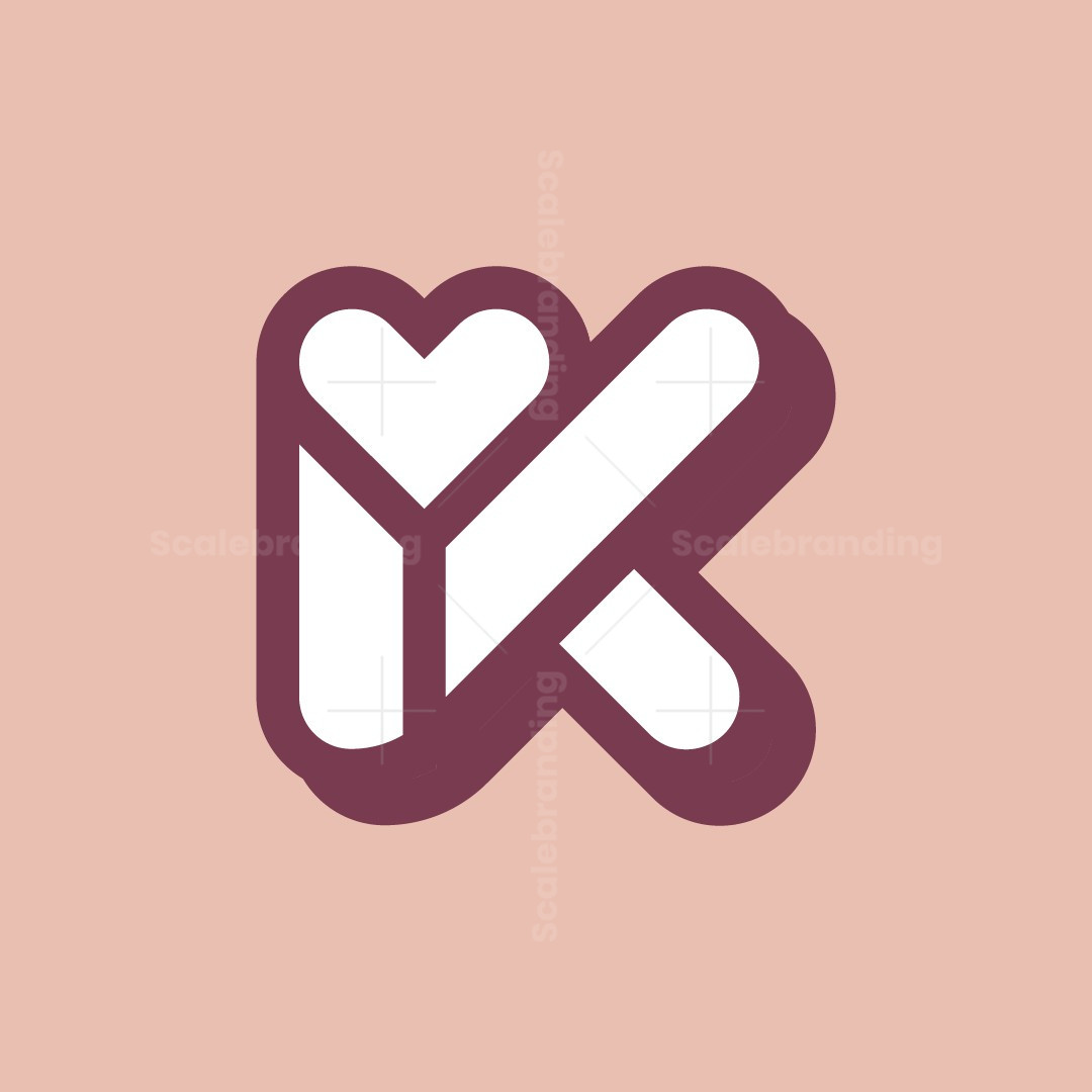 Letter K Love Logo | Scalebranding