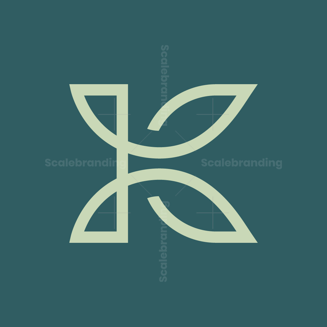 Letter K Nature Leaf Logo | Scalebranding