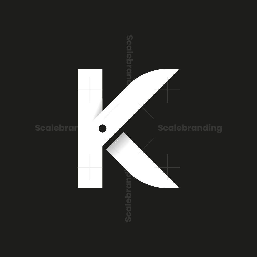 Letter K Scissors Logo | Scalebranding