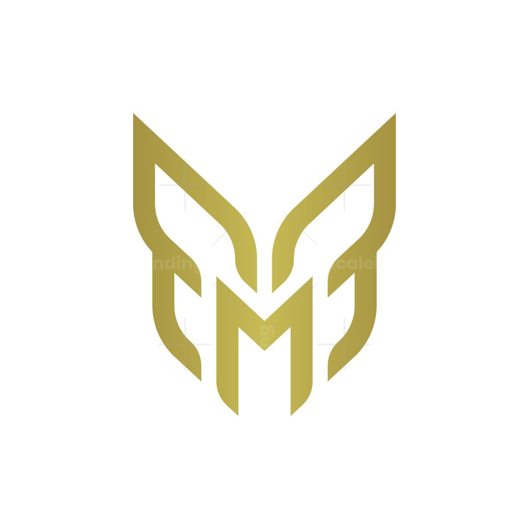 Letter M Alphabet With Butterfly Abc Concept Type As Logo Isolated On
