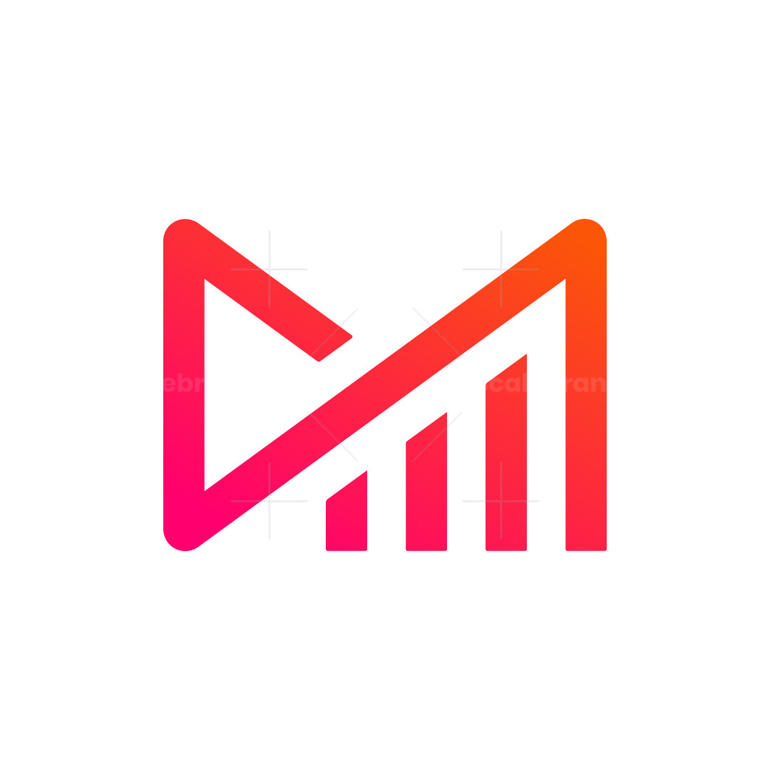 Letter M Chart Logo | Scalebranding