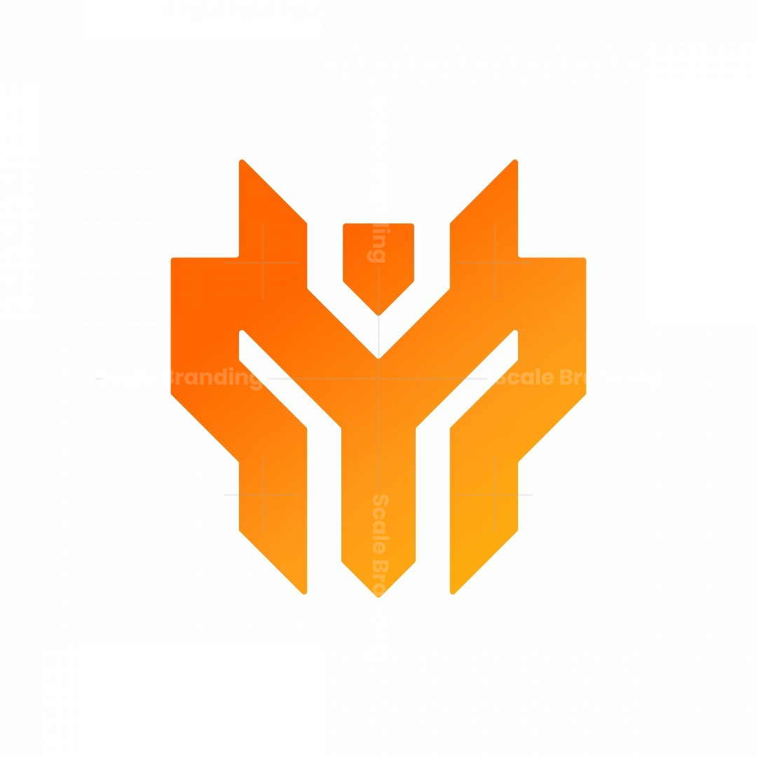 Letter M Dragon Head Monogram Logo | Scalebranding