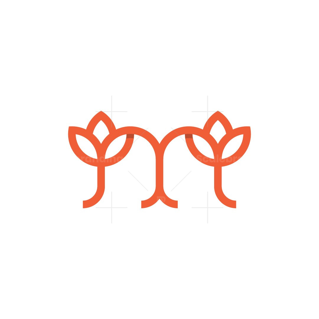 Letter M Flower Logo | Scalebranding