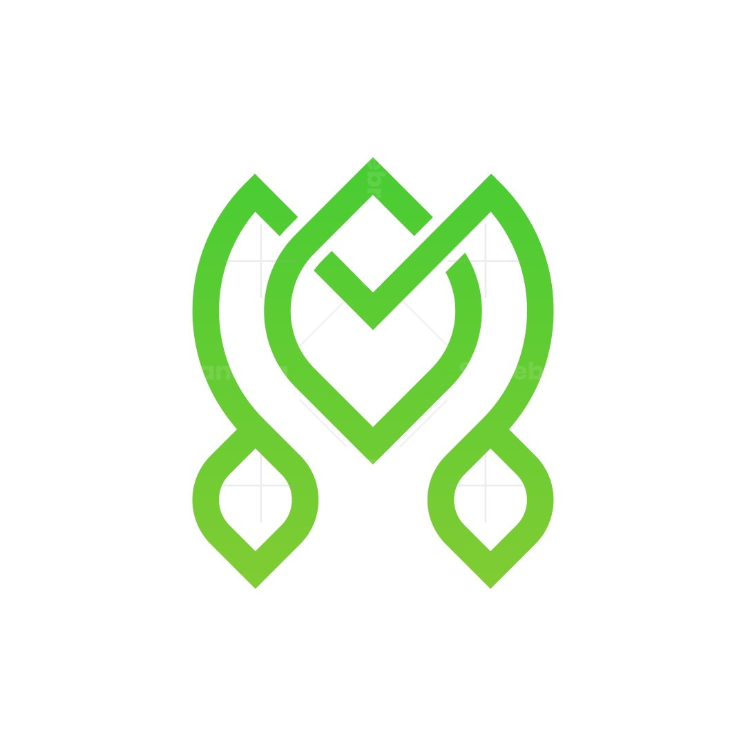 Letter M Leaf logo | Scalebranding