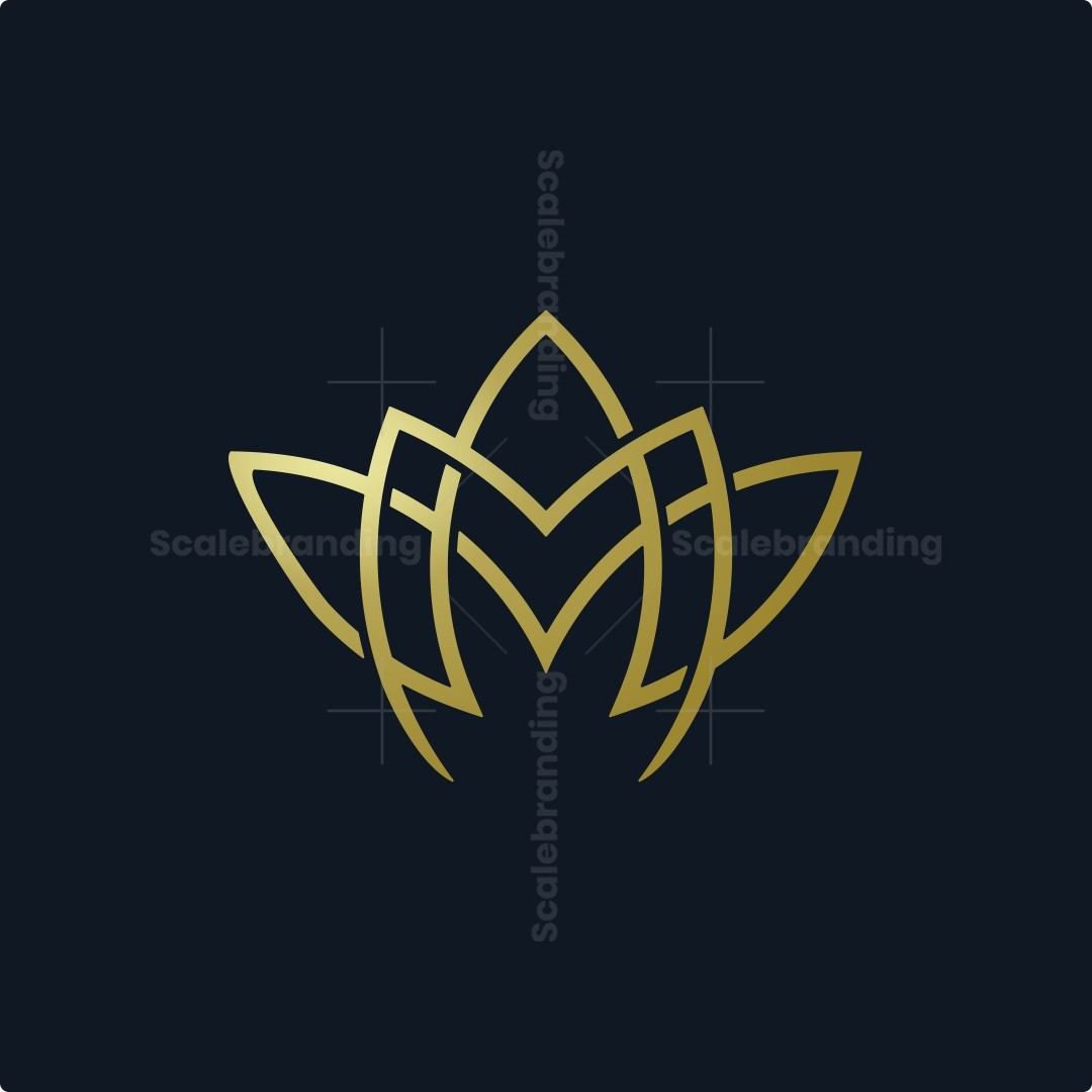 Letter M lotus Logo | Scalebranding