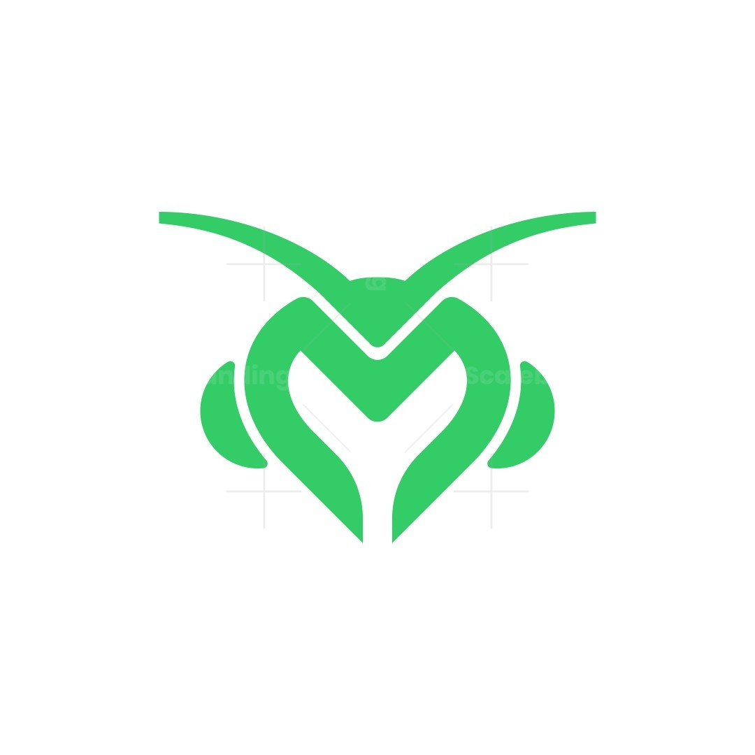 Letter M Mantis Head Logo | Scalebranding