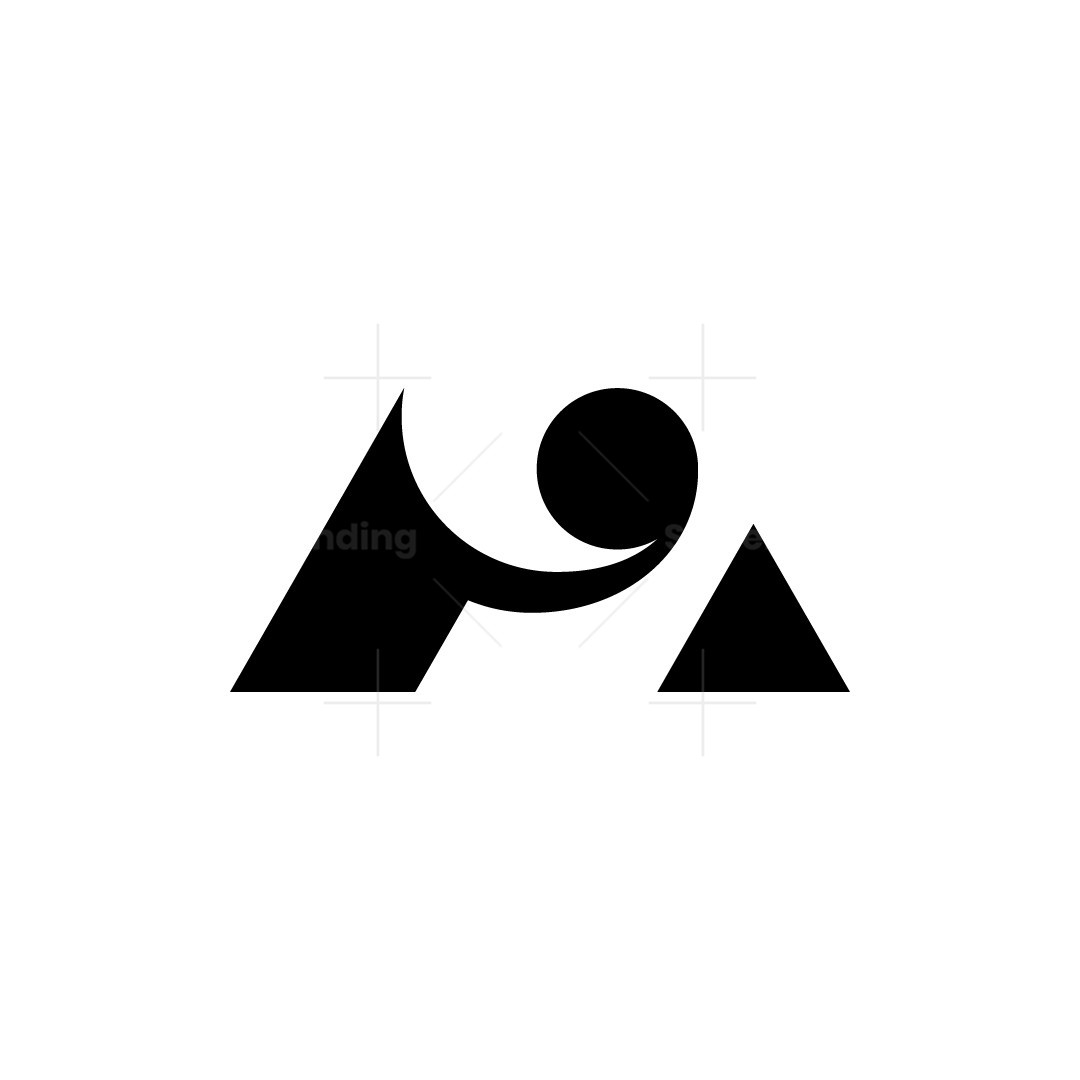Letter M Moon Mountain Logo | Scalebranding
