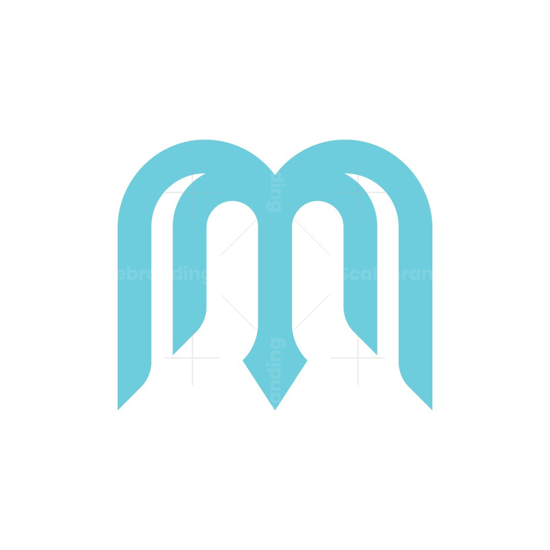 Letter M Or W Trident Logo | Scalebranding