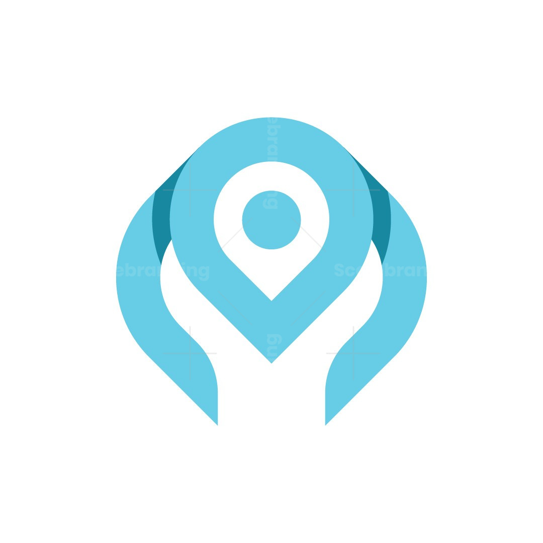 Letter M Pin Map Logo | Scalebranding