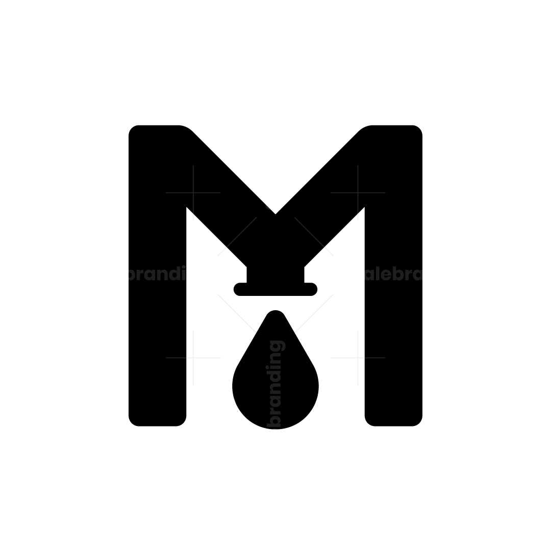 Letter M Plumbing Drop Logo | Scalebranding
