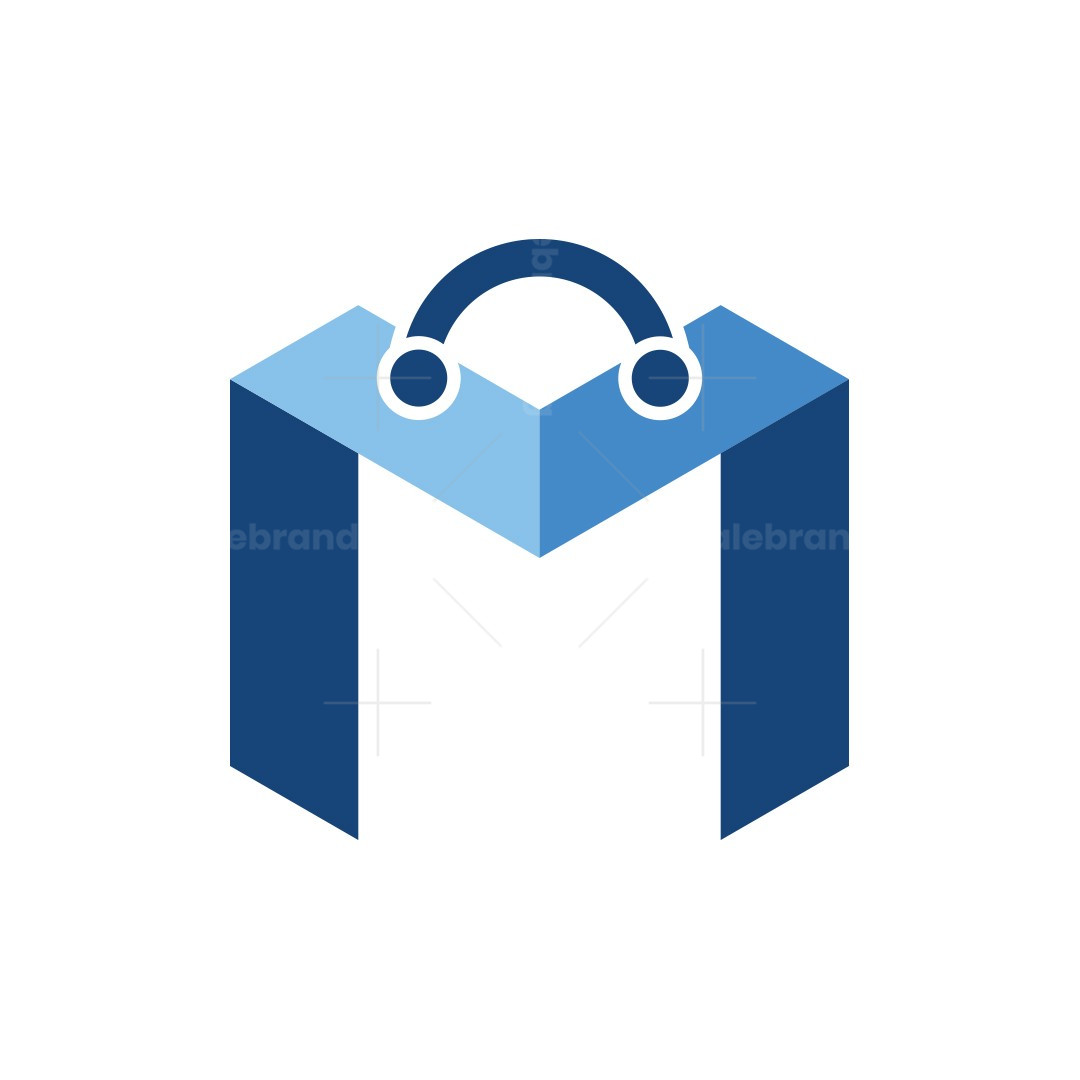 Letter M Shopping Bag Logo | Scalebranding
