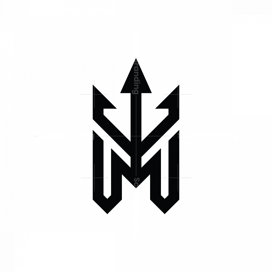 Letter M Trident Logo | Scalebranding