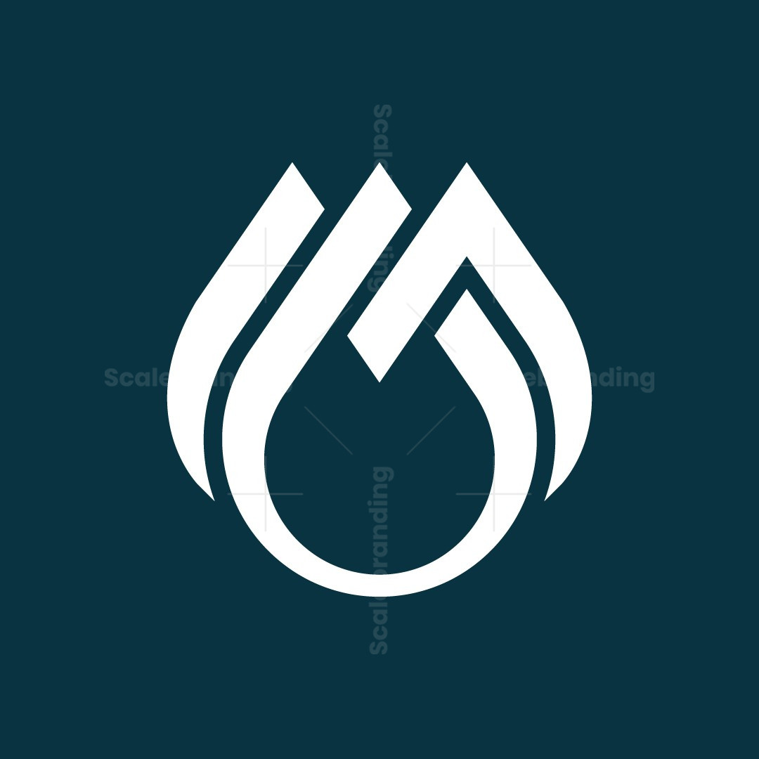 Letter M Water Drop Logo | Scalebranding