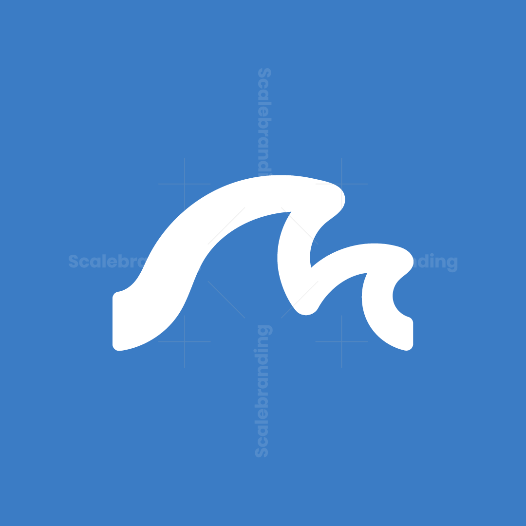 Letter M Wave Simple Logo | Scalebranding