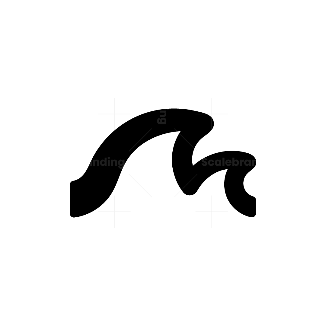 Letter M Wave Simple Logo | Scalebranding