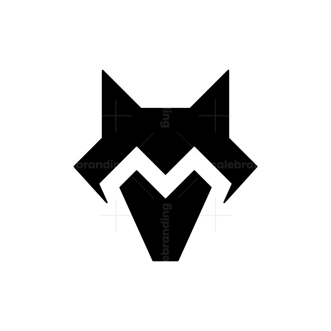 Letter M Wolf Head Logo | Scalebranding
