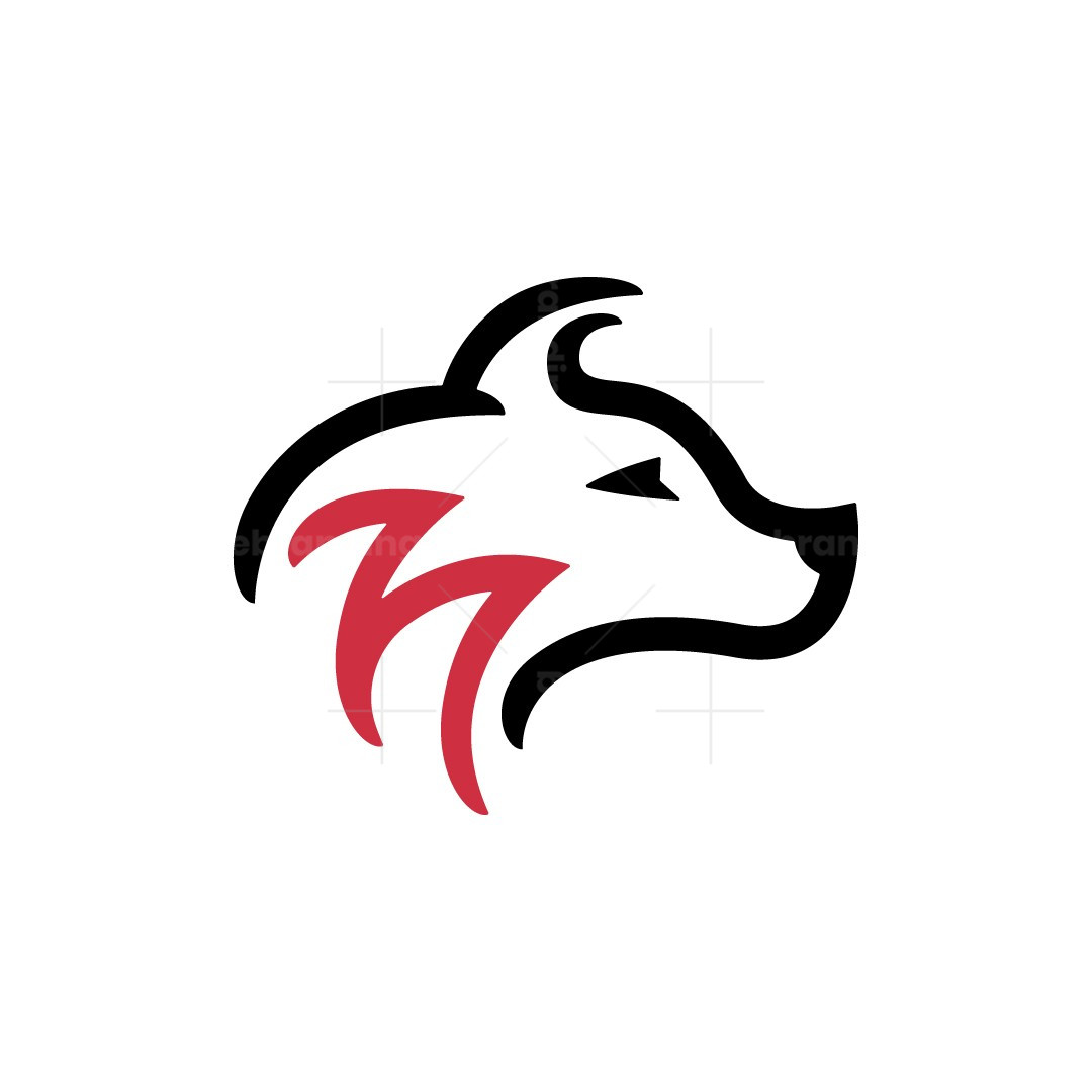 Letter M Wolf Head Logo | Scalebranding