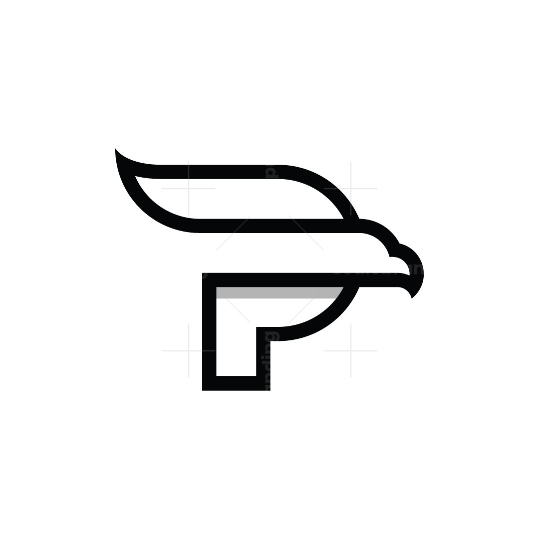 Letter P Bird Eagle Logo | Scalebranding