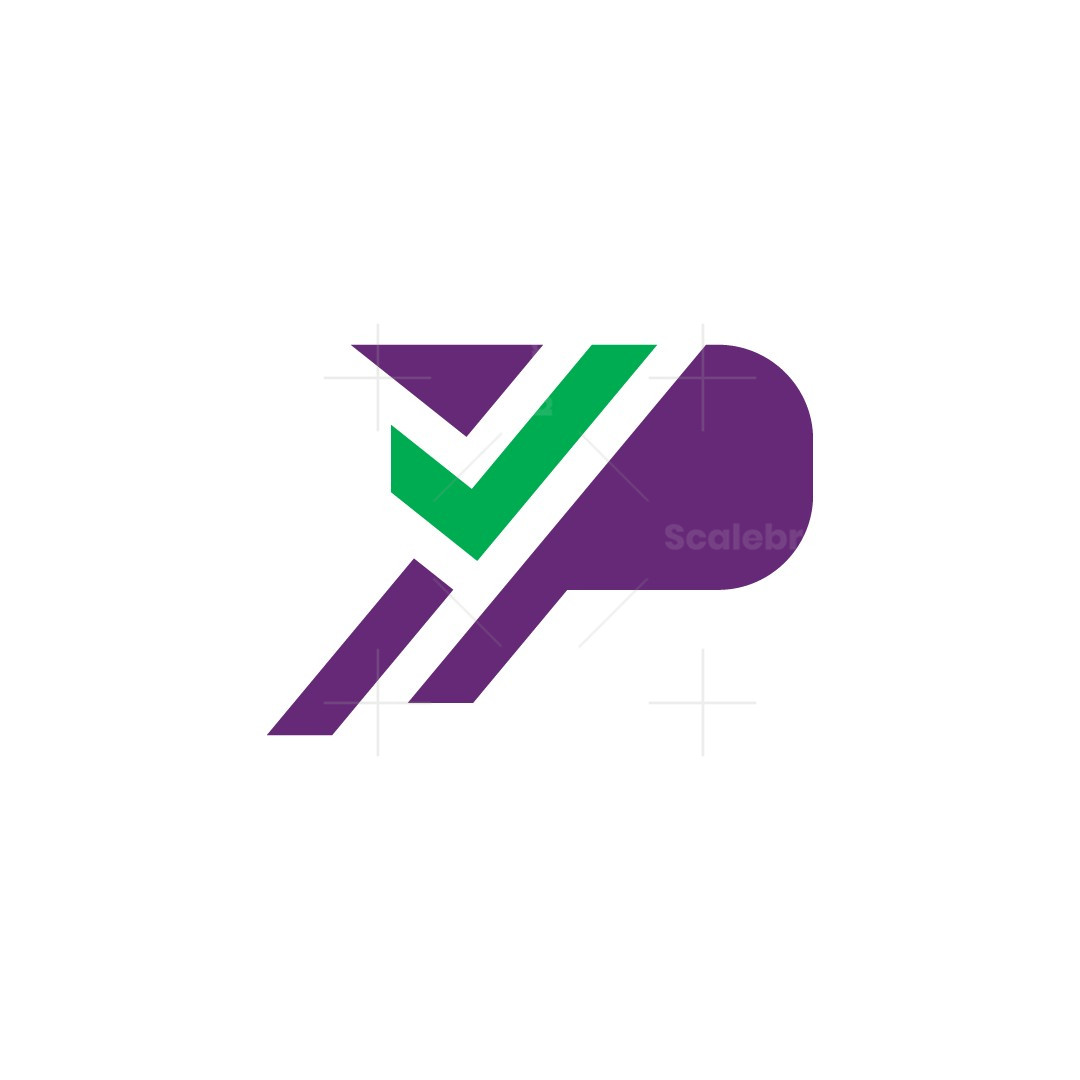 Letter P Check Mark Logo | Scalebranding